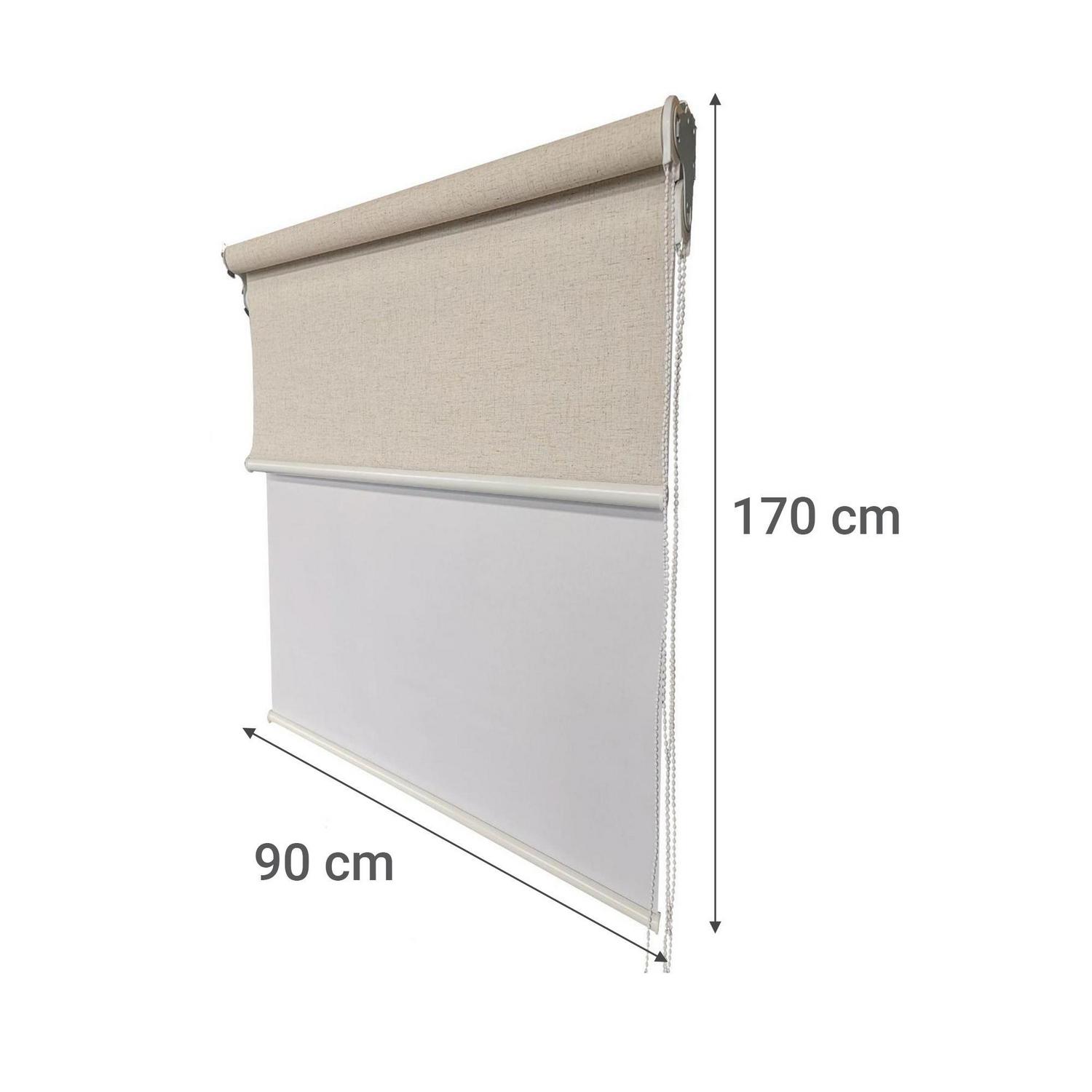 Roller doble black out+tela lino | Sodimac - Falabella