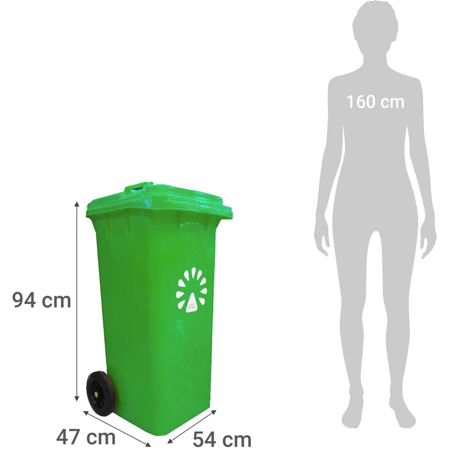 Basurero 120 Litros Polietileno de alta densidad Verde | Sodimac ...
