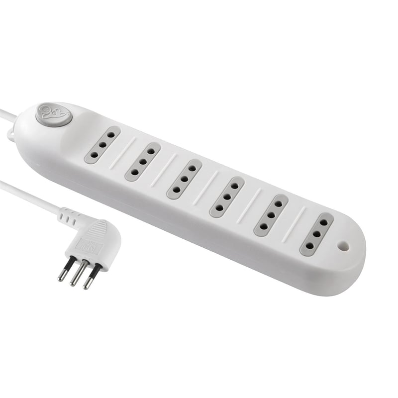 Alargador con Switch 6 Toma(s) 3 m Blanco | Sodimac - Falabella