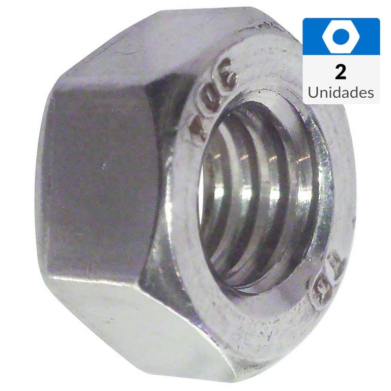 Tuerca hexagonal inoxidable unc 3/8 2unid | Sodimac - Falabella