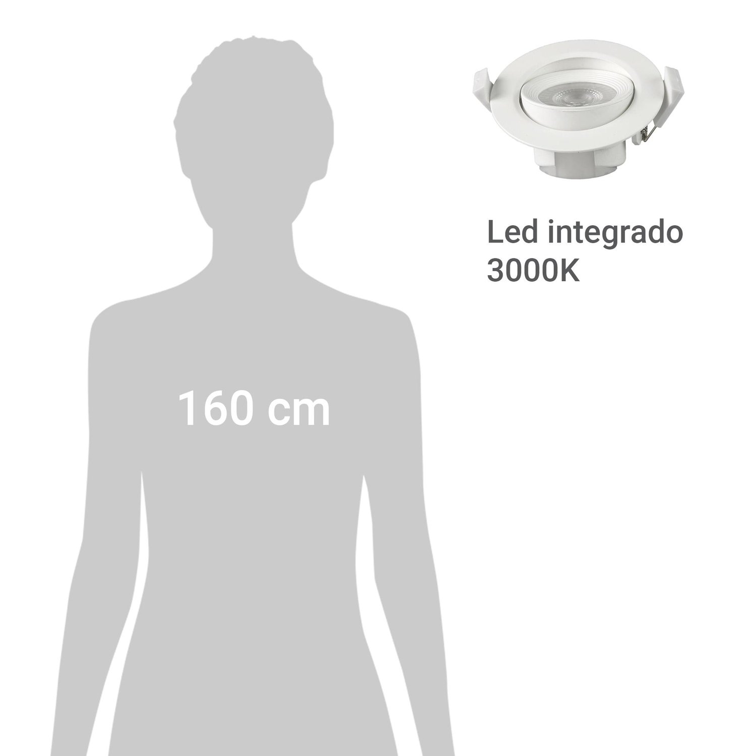 Foco Basculante LED Embutido Spot 7W 3000K Redondo | Sodimac - Falabella