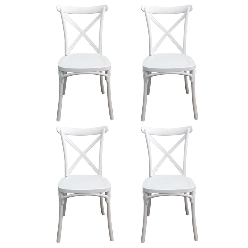 Pack 4 sillas Stack blanco | Sodimac - Falabella