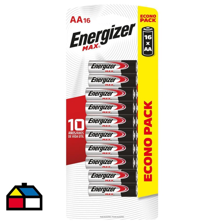Pack de 16 pilas AA MAX | Sodimac - Falabella