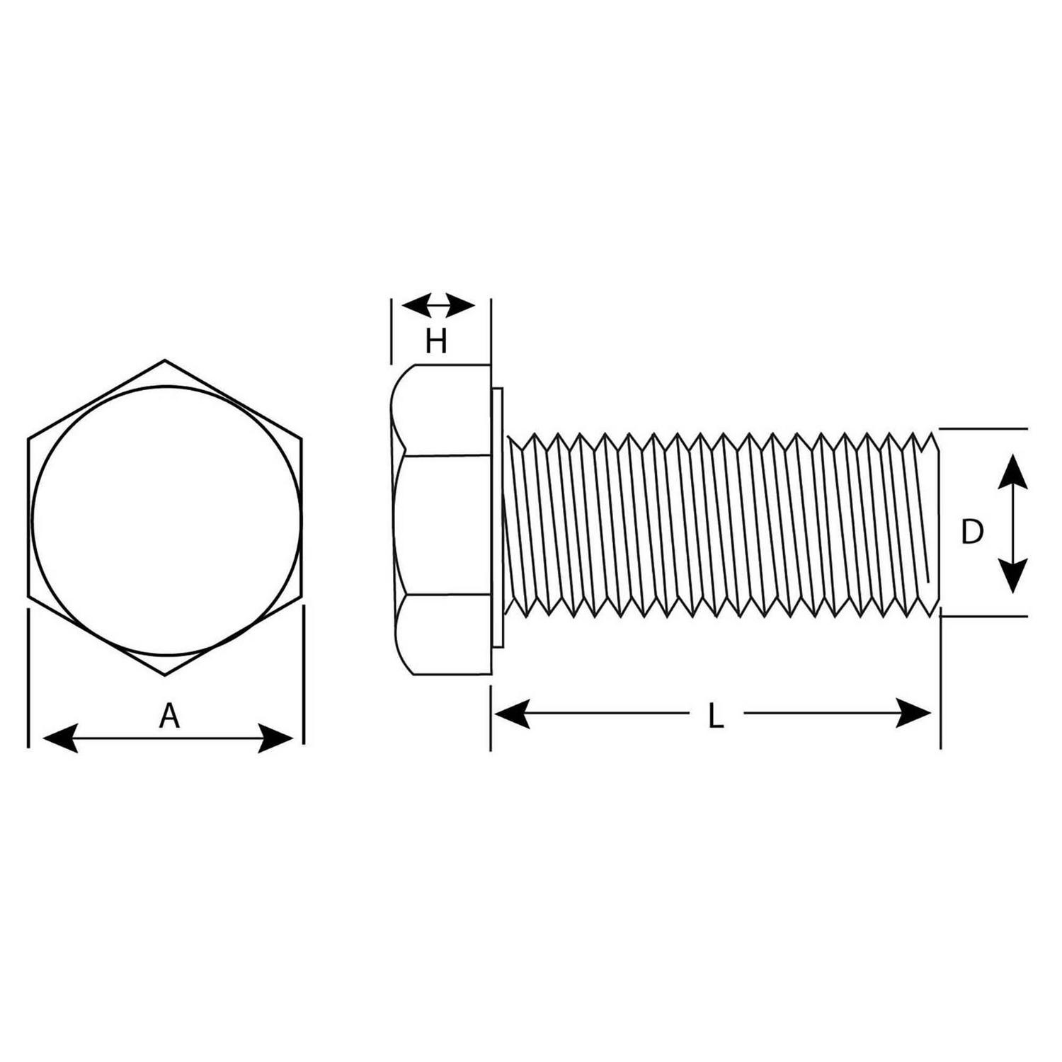 Perno cab.hexagonal g8.unc con tuerca 1/4 x 3/4 pavonado 2 unid | Sodimac - Falabella