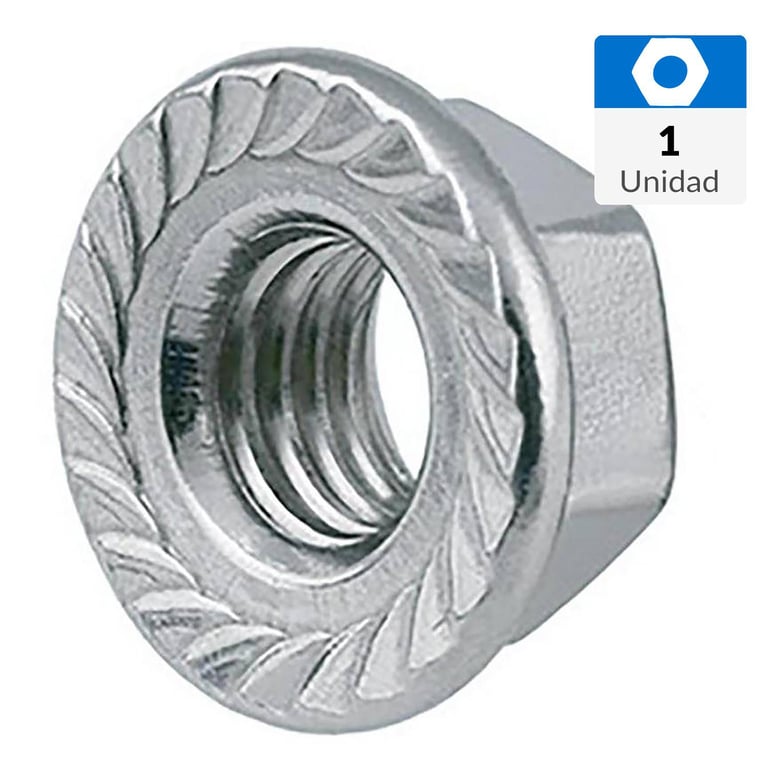 Tuerca hexagonal flange unc 3/4-10 zincado 1 unid | Sodimac - Falabella