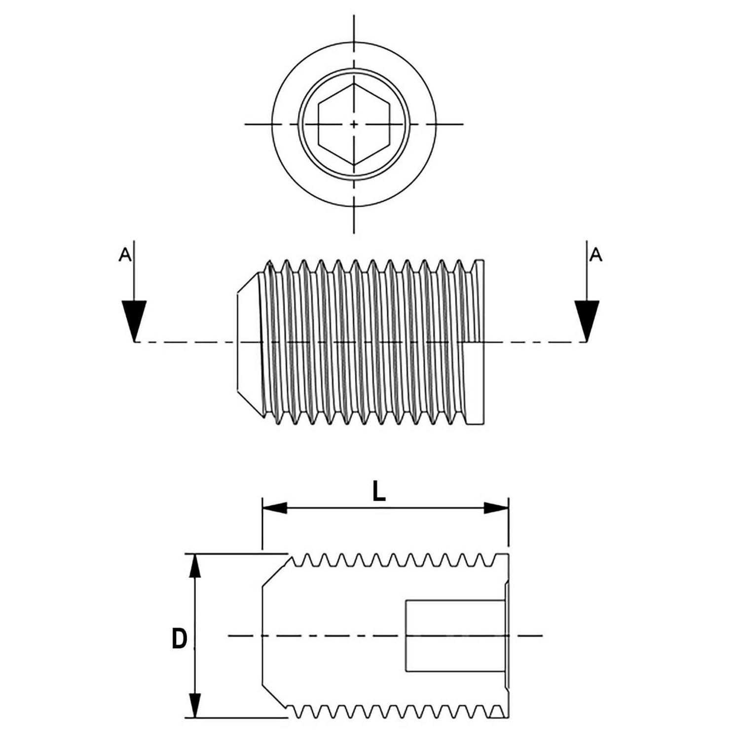Prisionero allen acero inoxidable M5 x 12 mm2 unid | Sodimac - Falabella