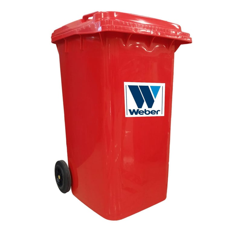 Basurero 240 Litros Polietileno de alta densidad Rojo | Sodimac - Falabella
