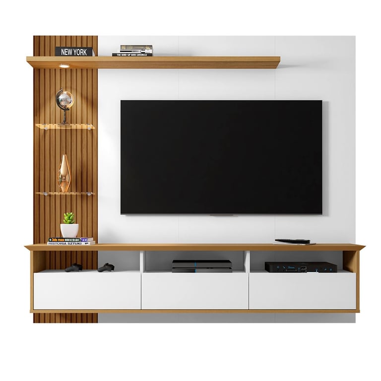 Panel rack tv 60 trend blanco 161x180x33 cm | Sodimac - Falabella