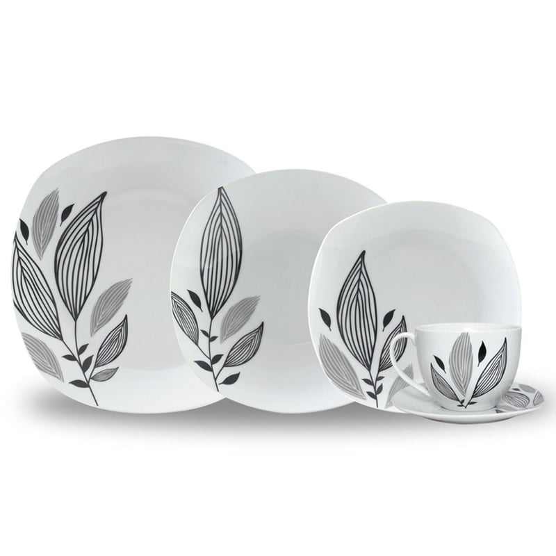 Juego de Loza 30 Piezas Porcelana Niza Blanco | Sodimac Chile