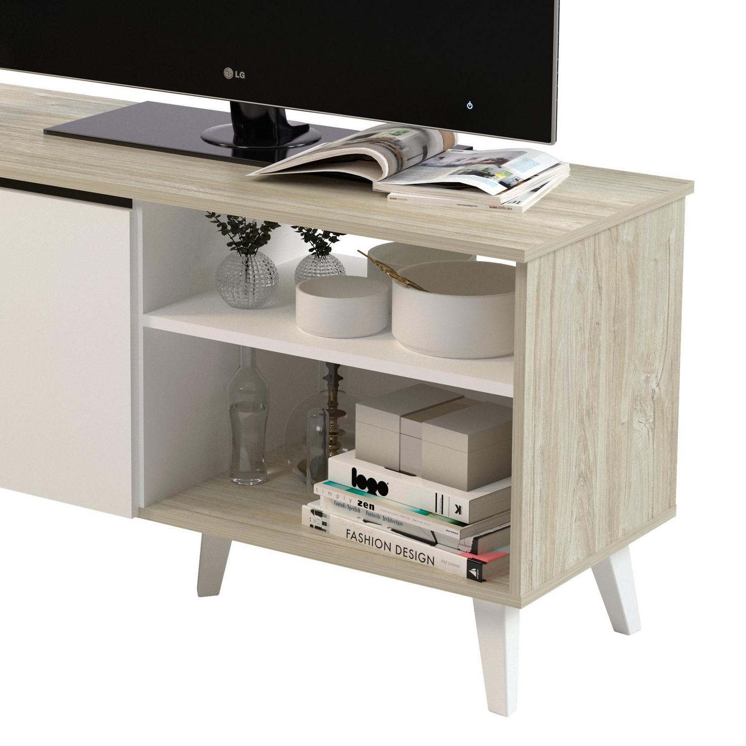 Rack Narvik bajo 111x42x58 cm madera/blanco | Sodimac - Falabella