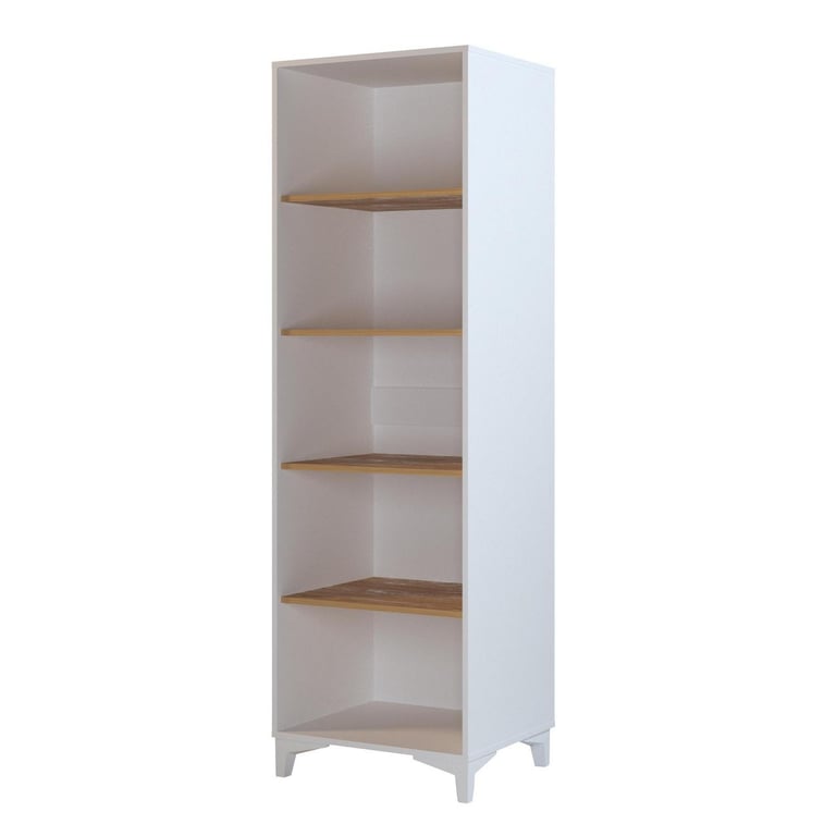 Repisa Mood Melamina 5 Nivel(es) 56.3x180x47 cm Blanco/Madera | Sodimac ...