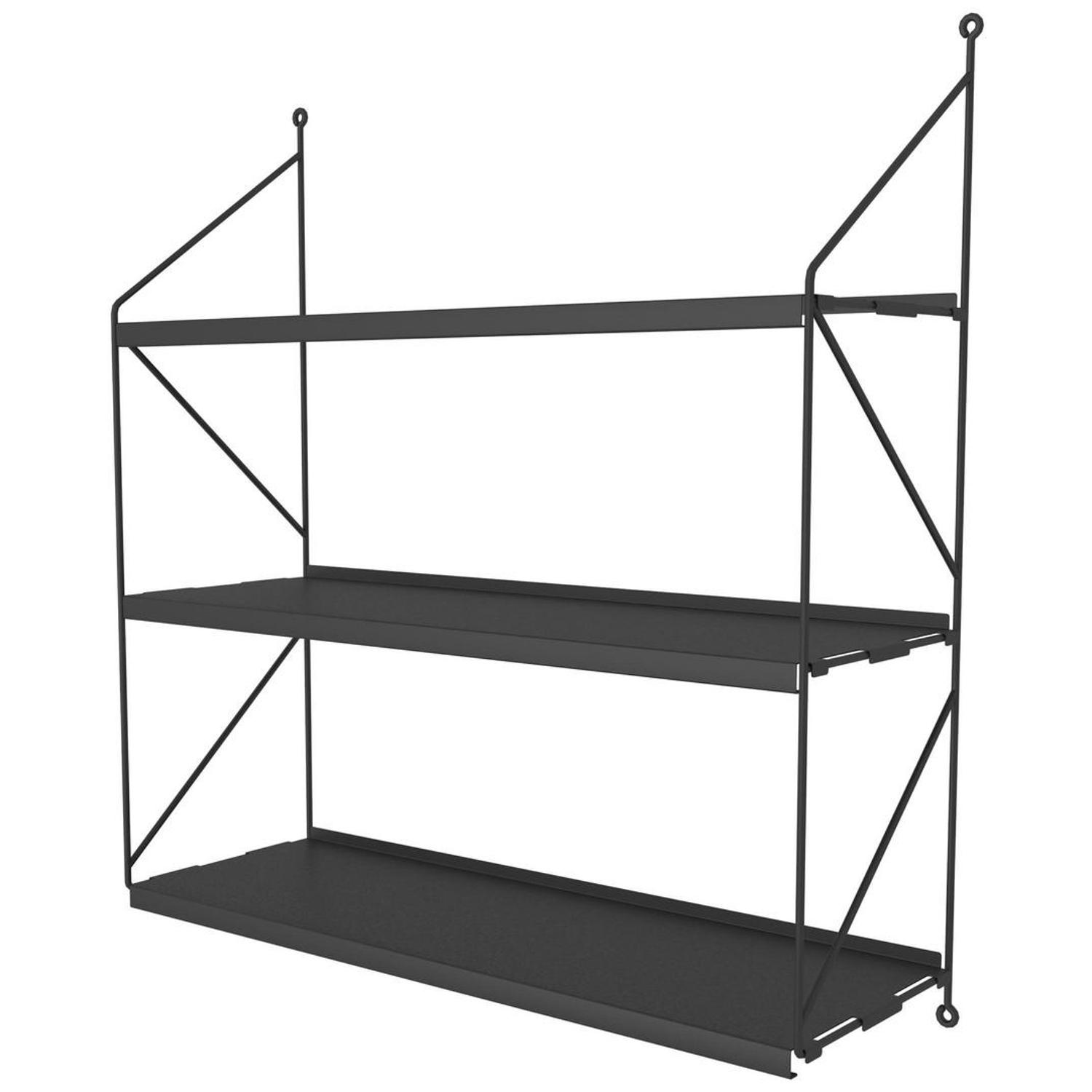 Repisa Angolo Acero 3 Nivel(es) 60x64x20 cm Negro | Sodimac - Falabella