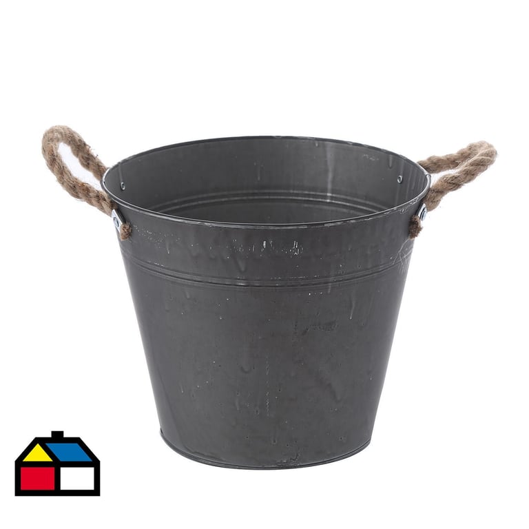 Balde metálico con asa rústica 25x21x17 cm | Sodimac - Falabella