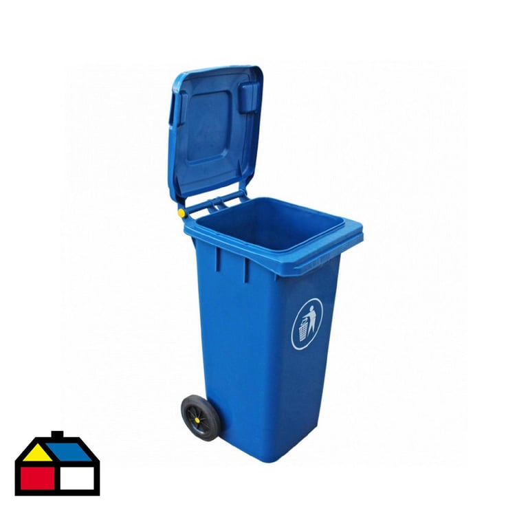 Basurero Contenedor Basura 360 L 2 ruedas azul | Sodimac - Falabella