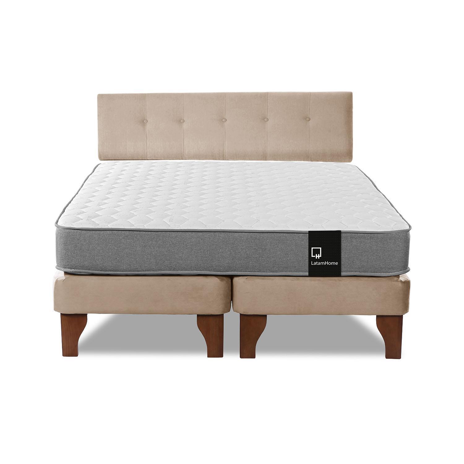 Cama Europea Zen Best tela beige 2pza + respaldo | Sodimac - Falabella