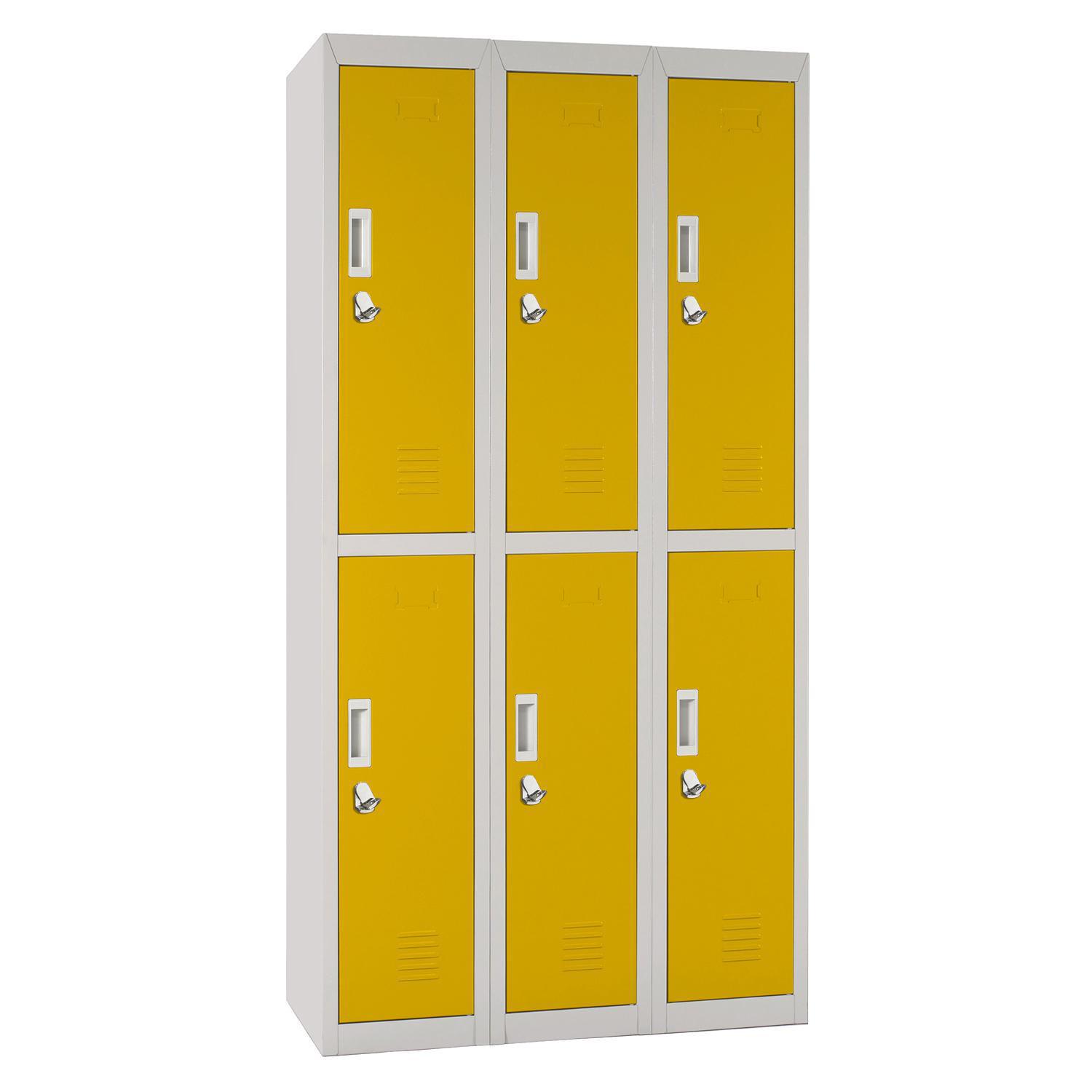 Locker Officelock 3 Cuerpos 6 Puerta(s) 83x166x48 cm Amarillo | Sodimac ...