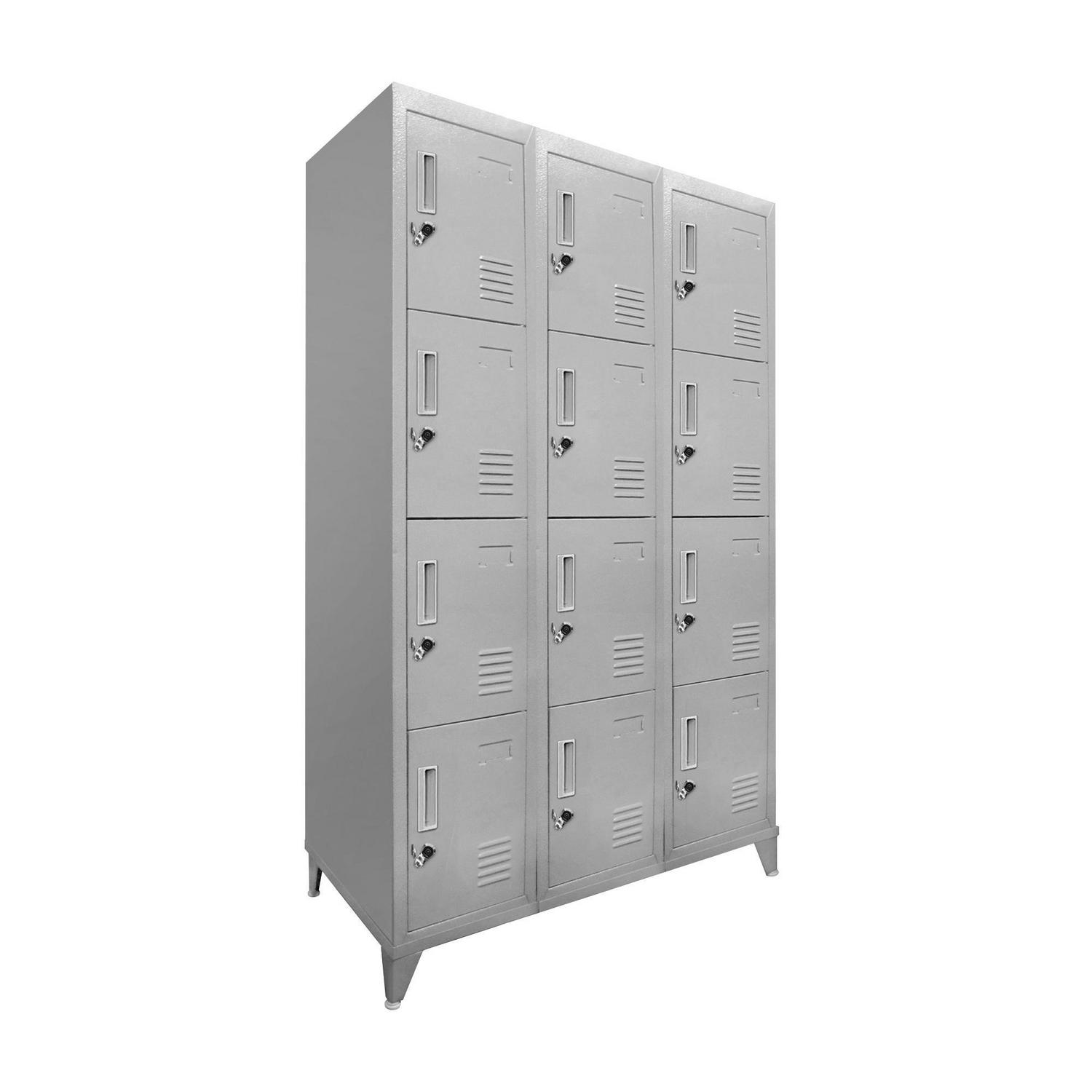 Locker Metálico 3 Cuerpos 12 Puerta(s) 83x166x47 cm Gris | Sodimac ...