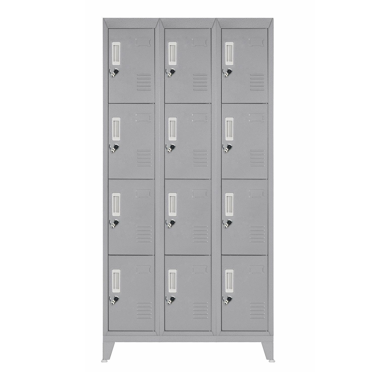 Locker Metálico 3 Cuerpos 12 Puerta(s) 83x166x47 cm Gris | Sodimac ...