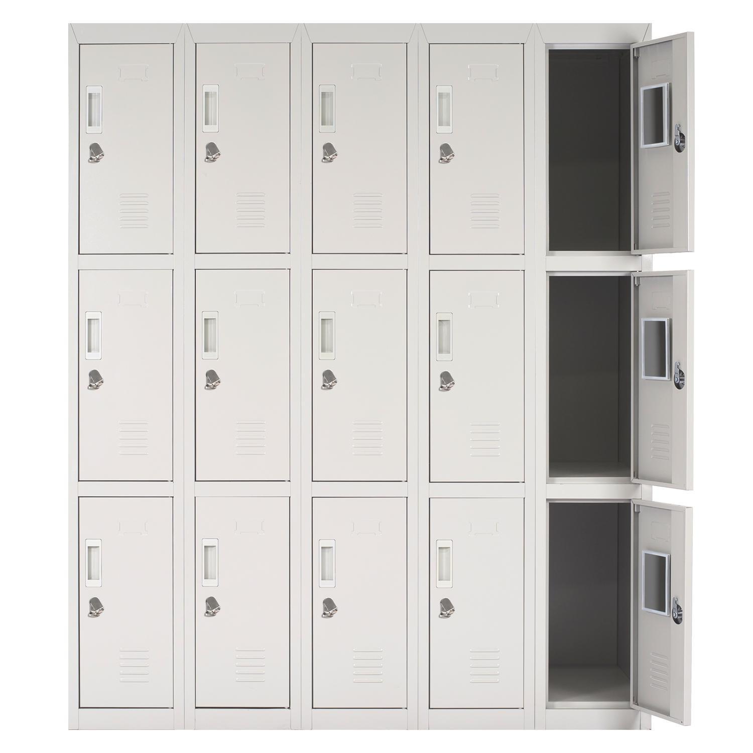 Locker Officelock 5 Cuerpos 15 Puerta(s) 140x166x52 cm Gris | Sodimac ...