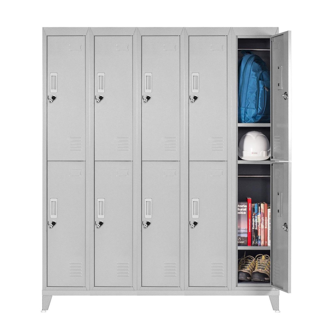 Locker Metálico 5 Cuerpos 10 Puerta(s) 137x166x47 cm Gris | Sodimac ...