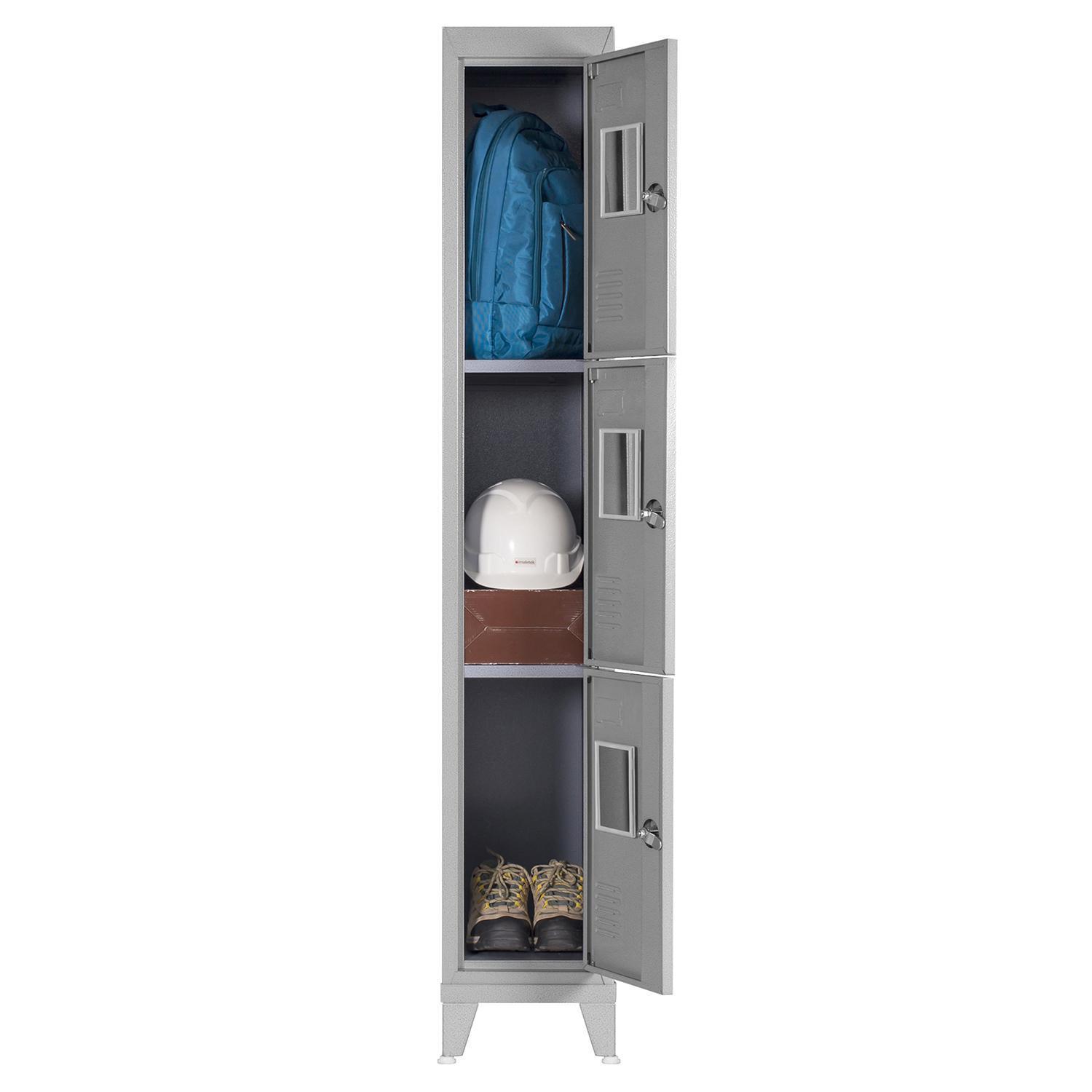 Locker Metálico 1 Cuerpo 3 Puerta(s) 29x166x47 cm Gris | Sodimac ...