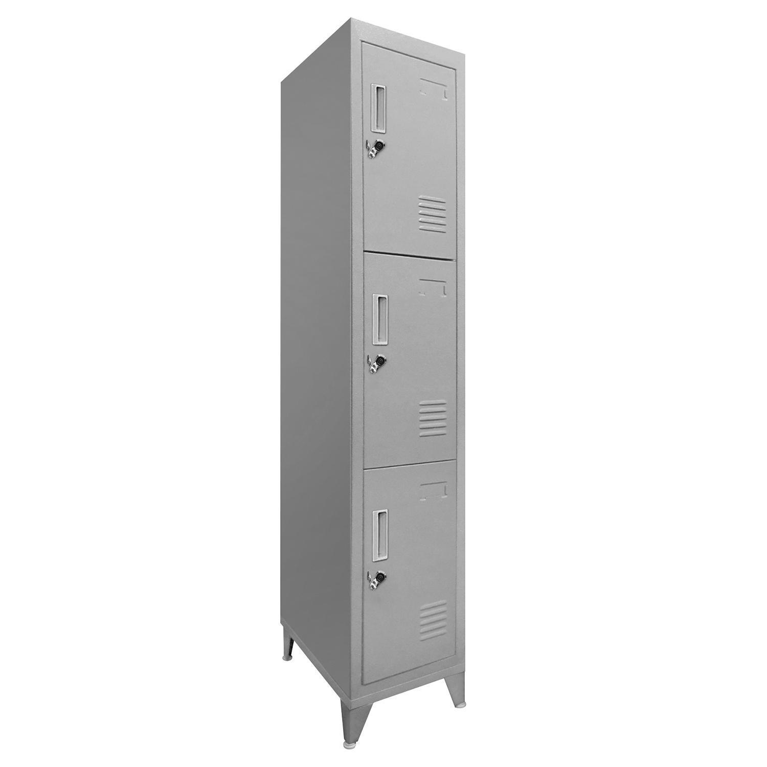Locker Metálico 1 Cuerpo 3 Puerta(s) 29x166x47 cm Gris | Sodimac ...