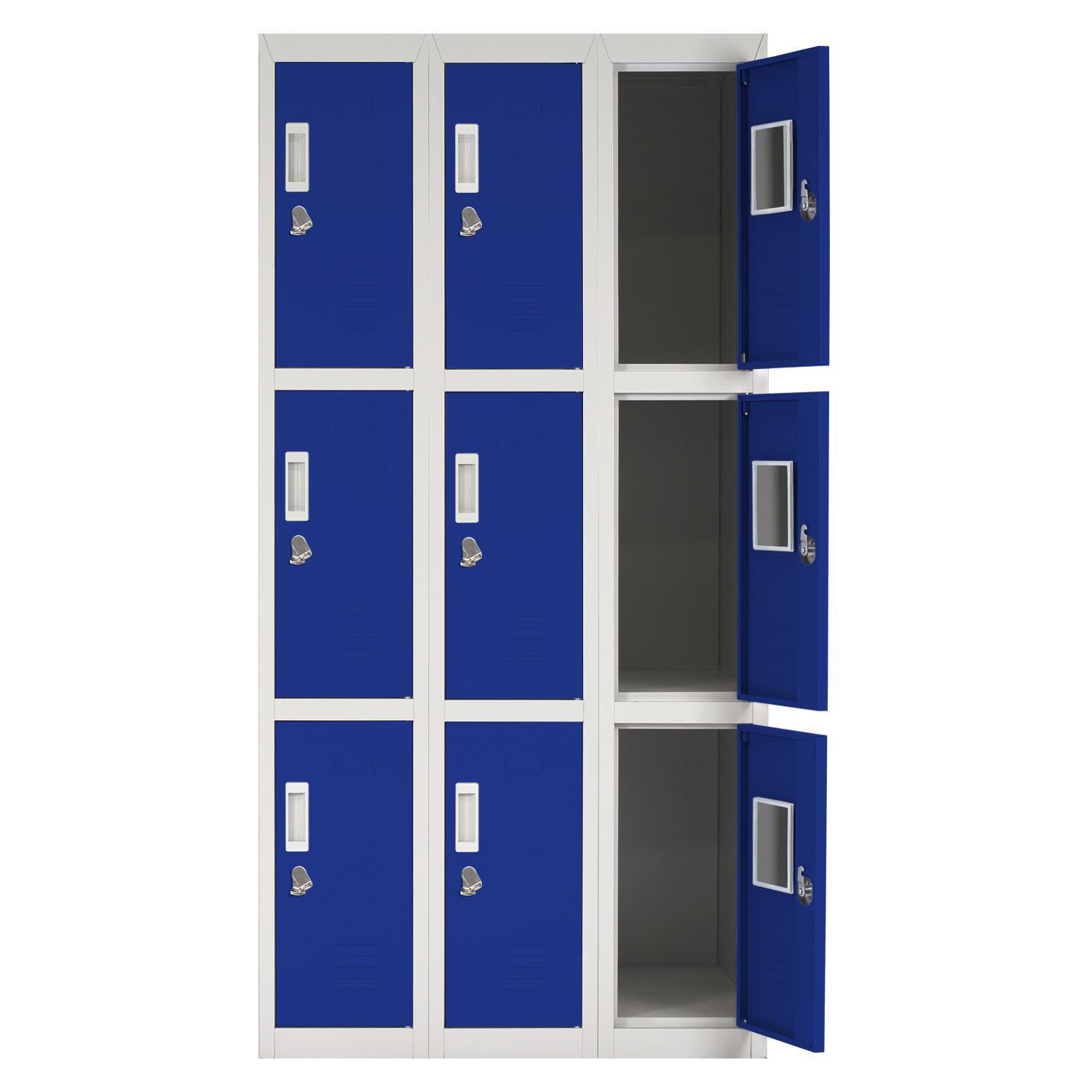 Locker Officelock 3 Cuerpos 9 Puerta(s) 83x166x53 cm Azul | Sodimac - Falabella