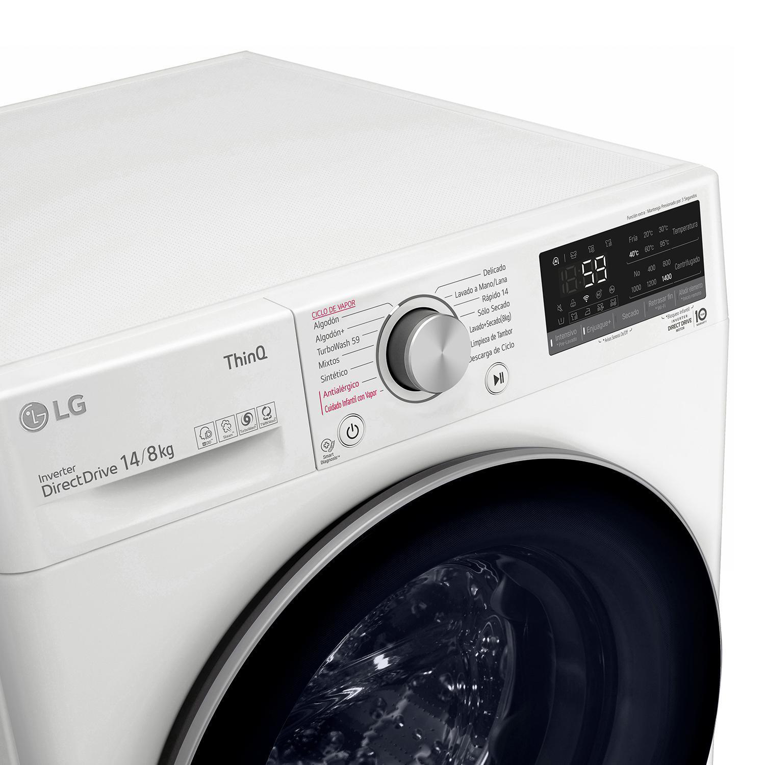 Lavadora Secadora 14/8 kg Blanco WD14WVC4S6 | Sodimac - Falabella