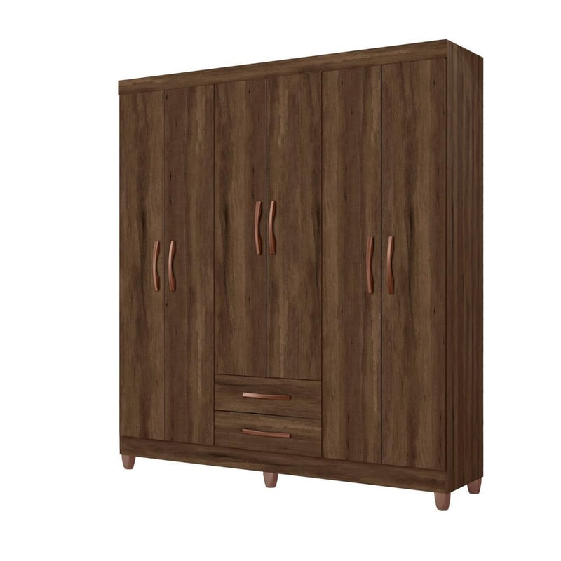 Closet Ambar 6 puertas cedro | Sodimac Chile
