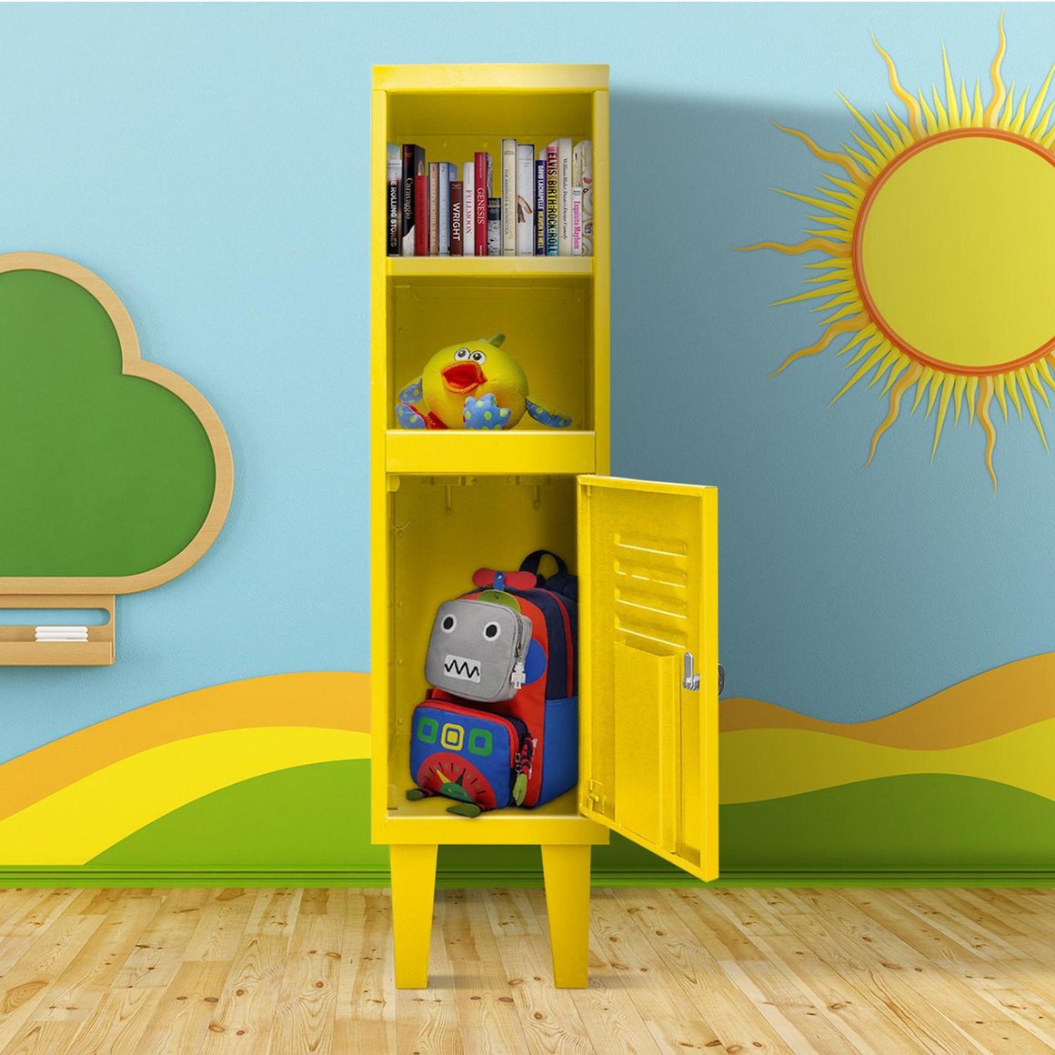 Locker Kids Estante 1 Puerta(s) 1 Repisa(s) 29xx45 cm Amarillo ...