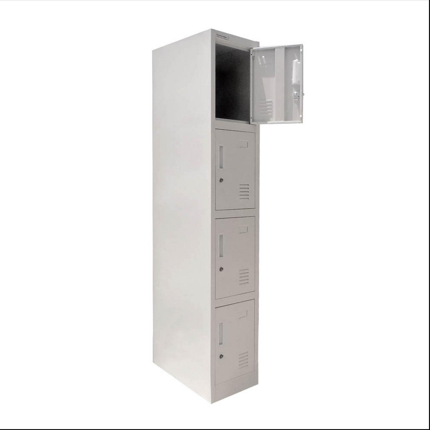 Locker de Oficina 1 Cuerpo 4 Puerta(s) 38x180x45 cm Gris Agata ...