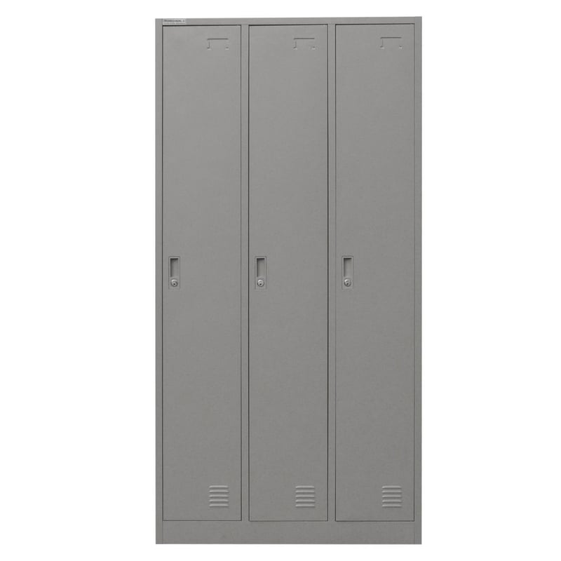 Locker de Oficina 3 Cuerpos 3 Puerta(s) 3 Repisa(s) 90xx40 cm Gris ...