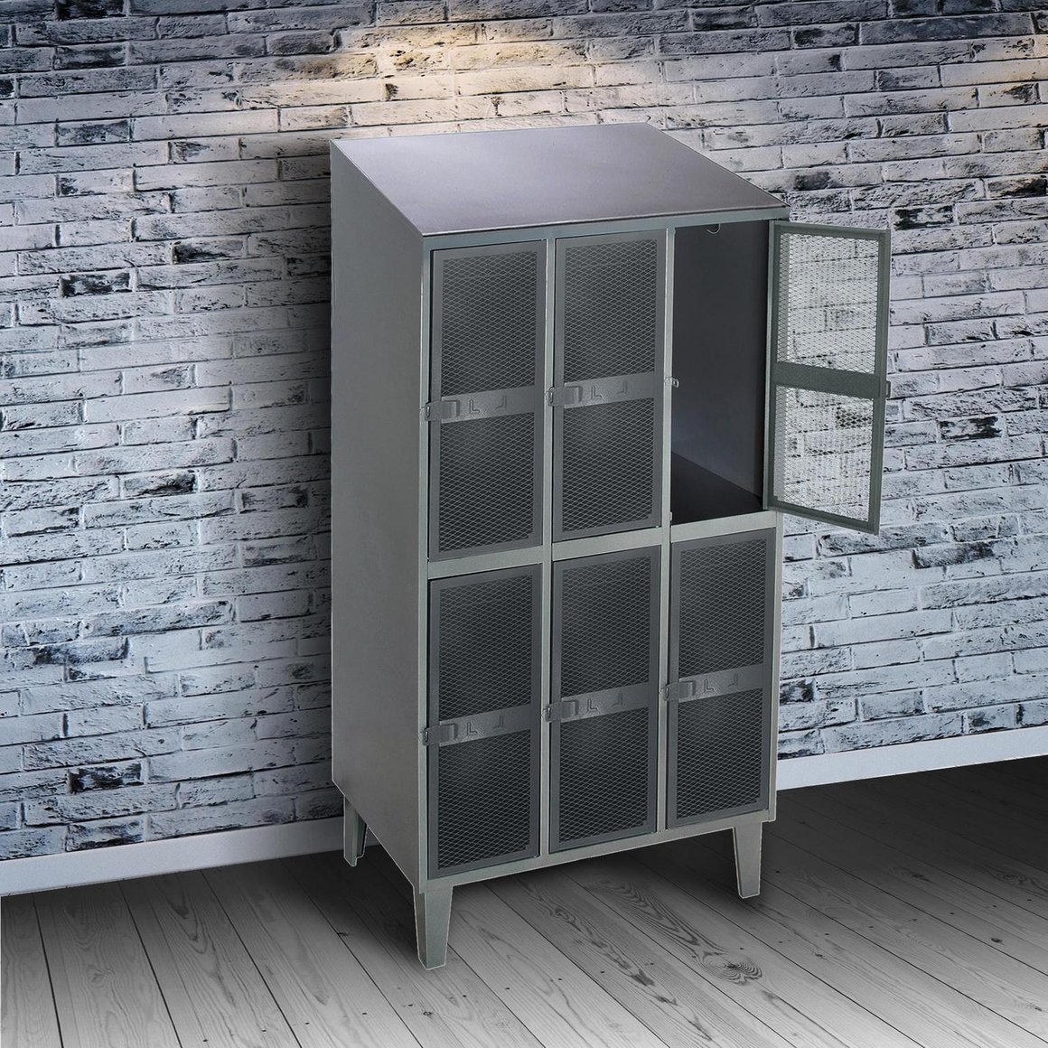 Locker Alta Resistencia 3 Cuerpos 6 Puerta(s) 83x190x45 cm Gris Eco ...