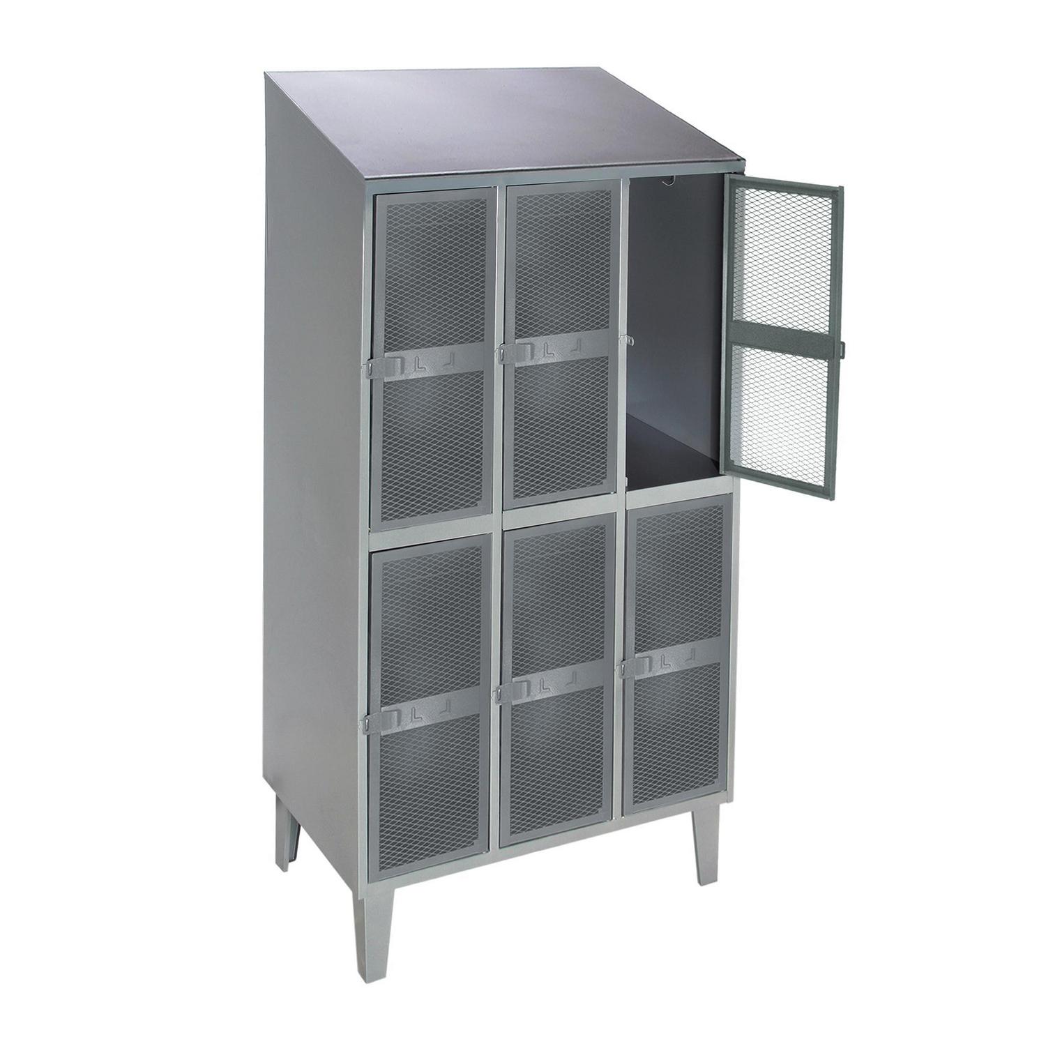 Locker Alta Resistencia 3 Cuerpos 6 Puerta(s) 83x190x45 cm Gris Eco ...