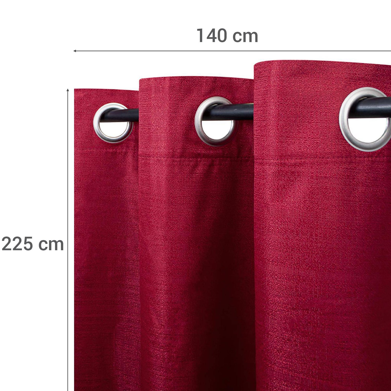 Cortina Lino Black out Nápoles 035 anilla | Sodimac - Falabella