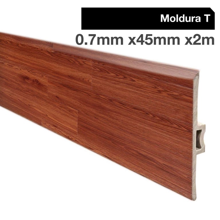 Moldura T PVC 2mt x 46mm Color Cedro. | Sodimac - Falabella