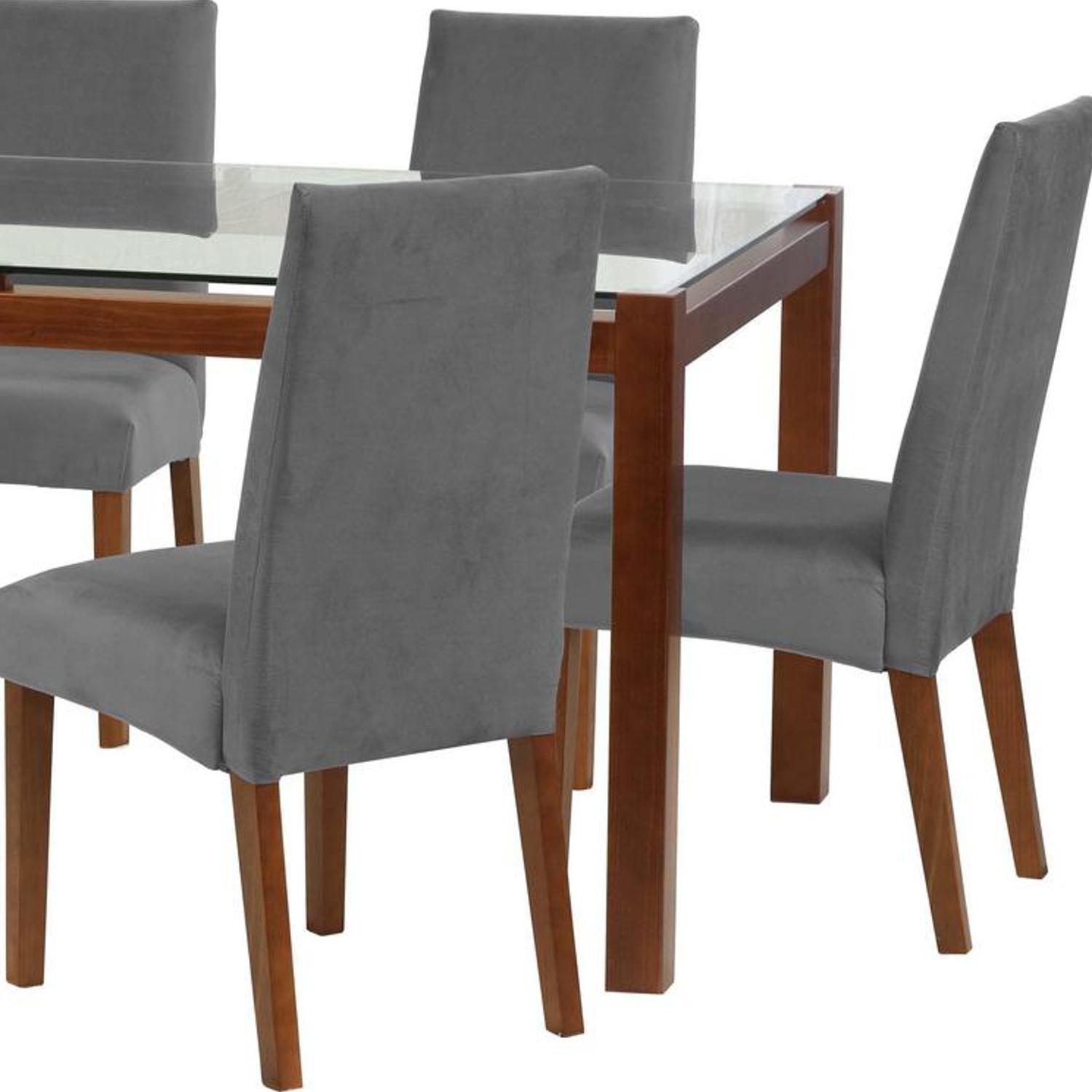 Comedor Barcel 6 Sillas Mesa Rectangular 100x80x160 cm Café | Sodimac ...