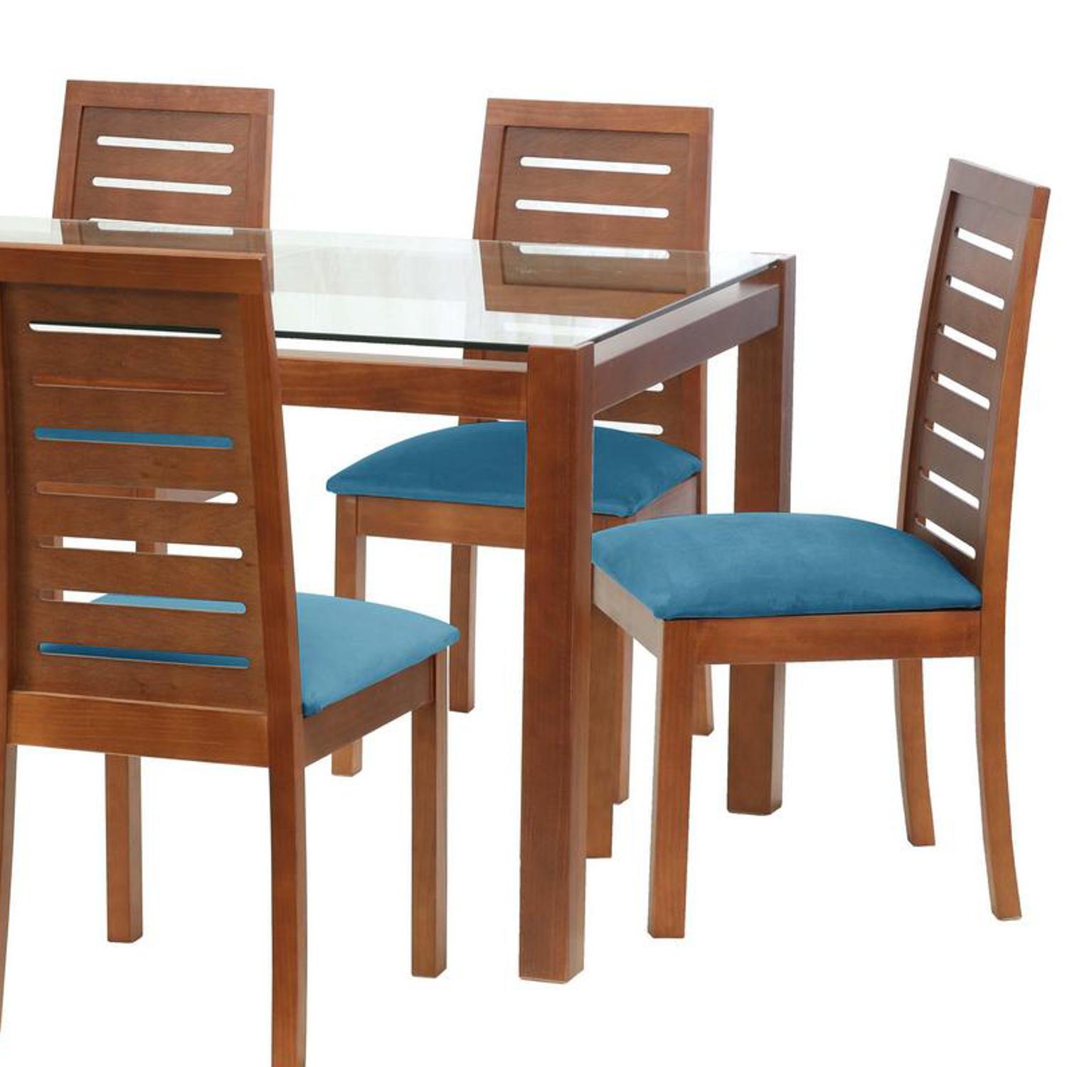 Comedor Barcel 6 Sillas Mesa Rectangular 100x80x160 cm Café | Sodimac ...