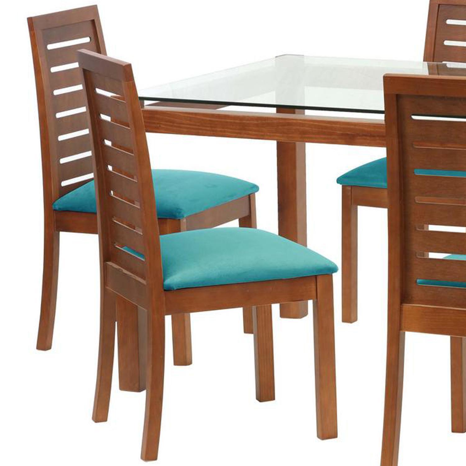 Comedor Barcel 6 Sillas Mesa Rectangular 100x80x160 cm Café | Sodimac ...