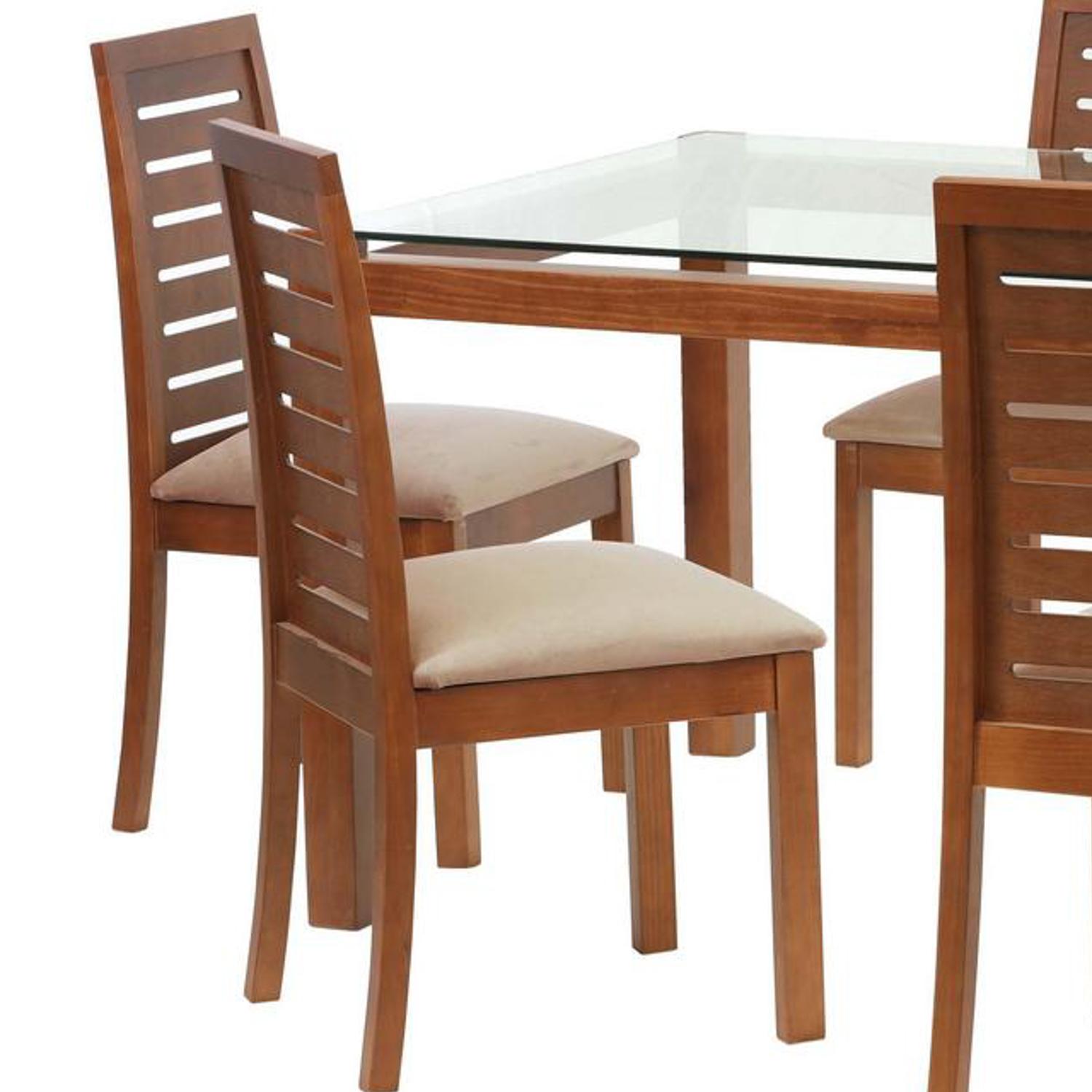 Comedor 6 Sillas Mesa Rectangular 100x80x160 cm Café | Sodimac - Falabella