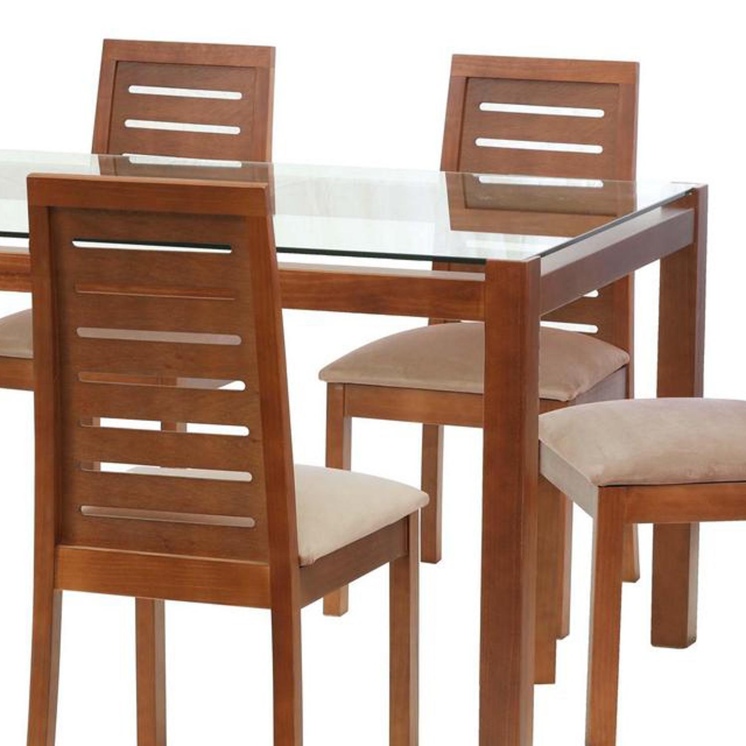 Comedor 6 Sillas Mesa Rectangular 100x80x160 cm Café | Sodimac - Falabella