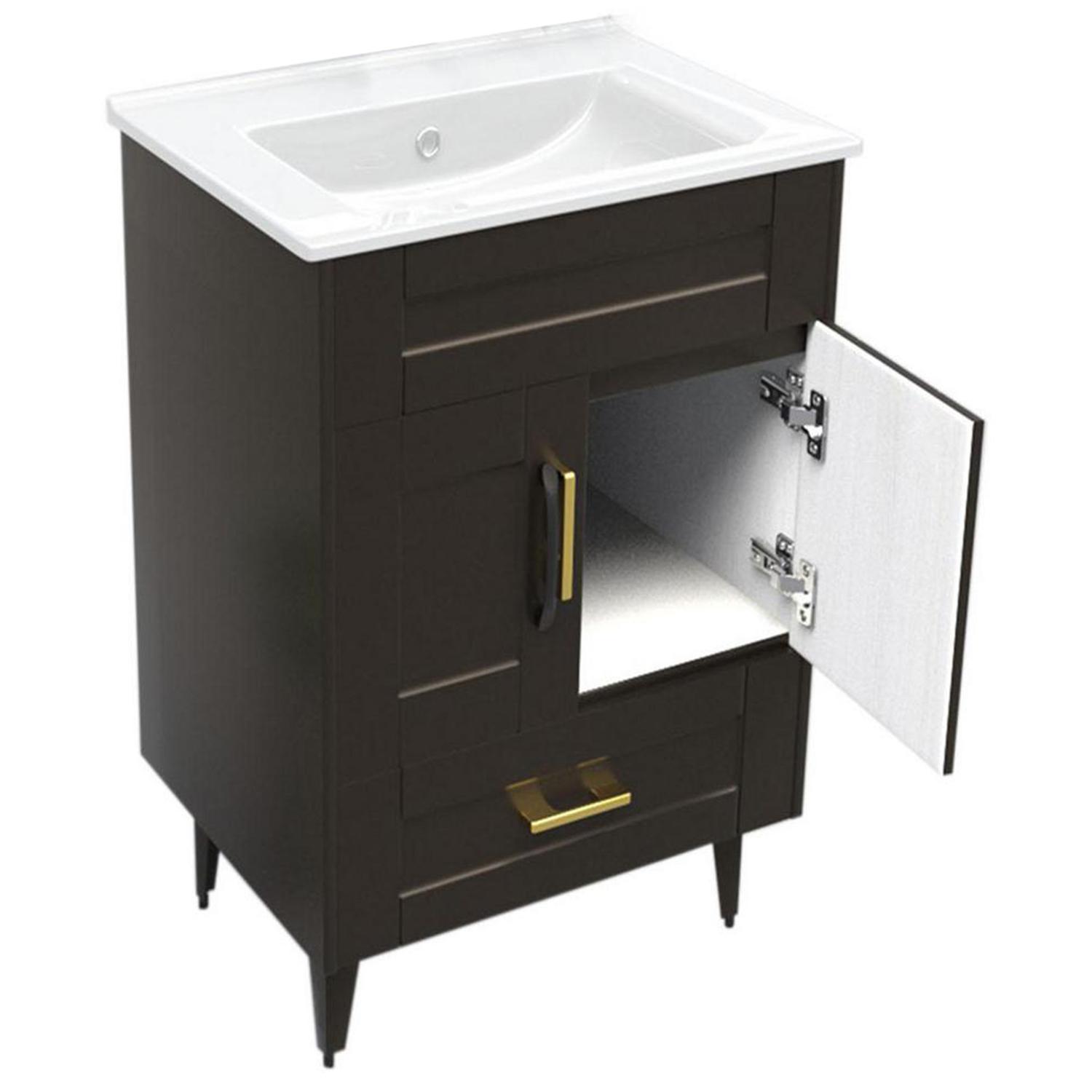 Kit mueble vanitorio Deluxe 50SK P Café 50 cm | Sodimac - Falabella