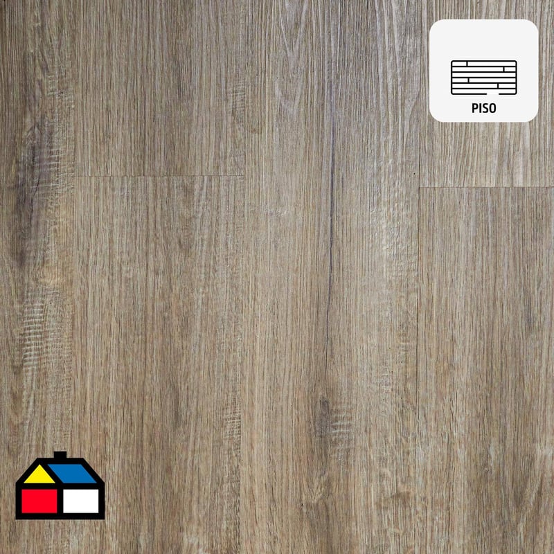 Piso Vinilico 5 mm 18x122 cm SPC012-Madera Café Madera 2.2 m2 | Sodimac ...