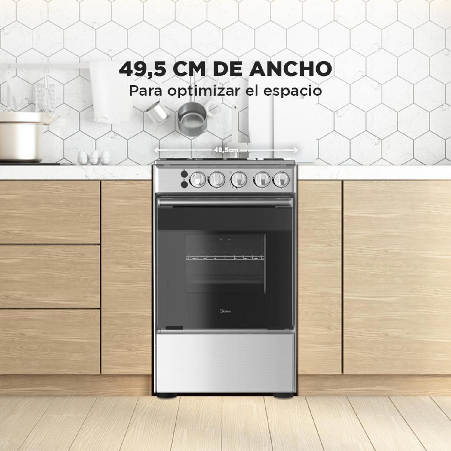 Cocina a Gas 4 Platos Inox MCG-4QSG20NS | Sodimac - Falabella