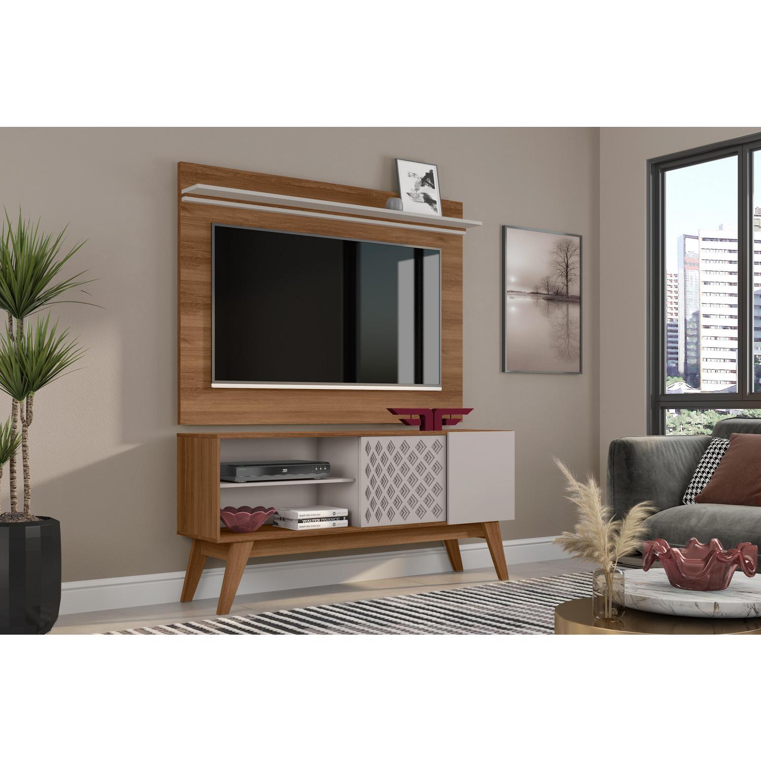 Panel Lotus, para tv hasta 55", 150 X 17,2 X 108 cm,matte/beige ...