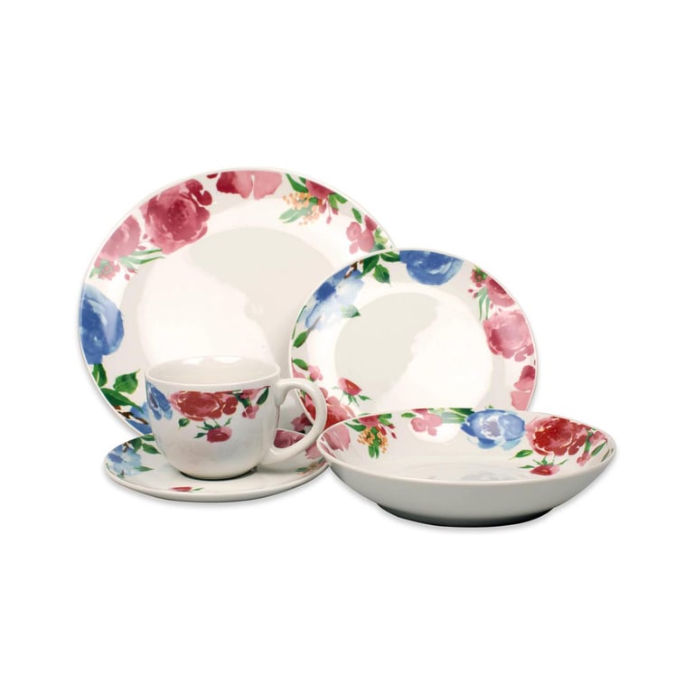 Juego de Loza 20 Piezas Porcelana Andrea Multicolor | Sodimac - Falabella