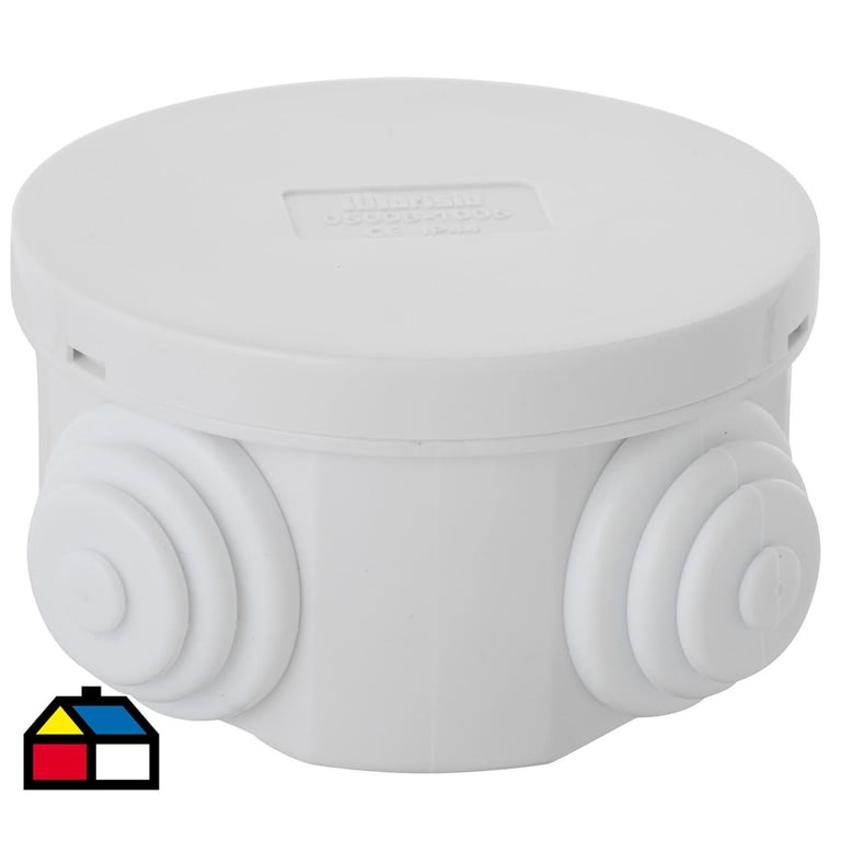 Caja de distribución redonda sobrepuesta 7x7 cm PVC | Sodimac Chile