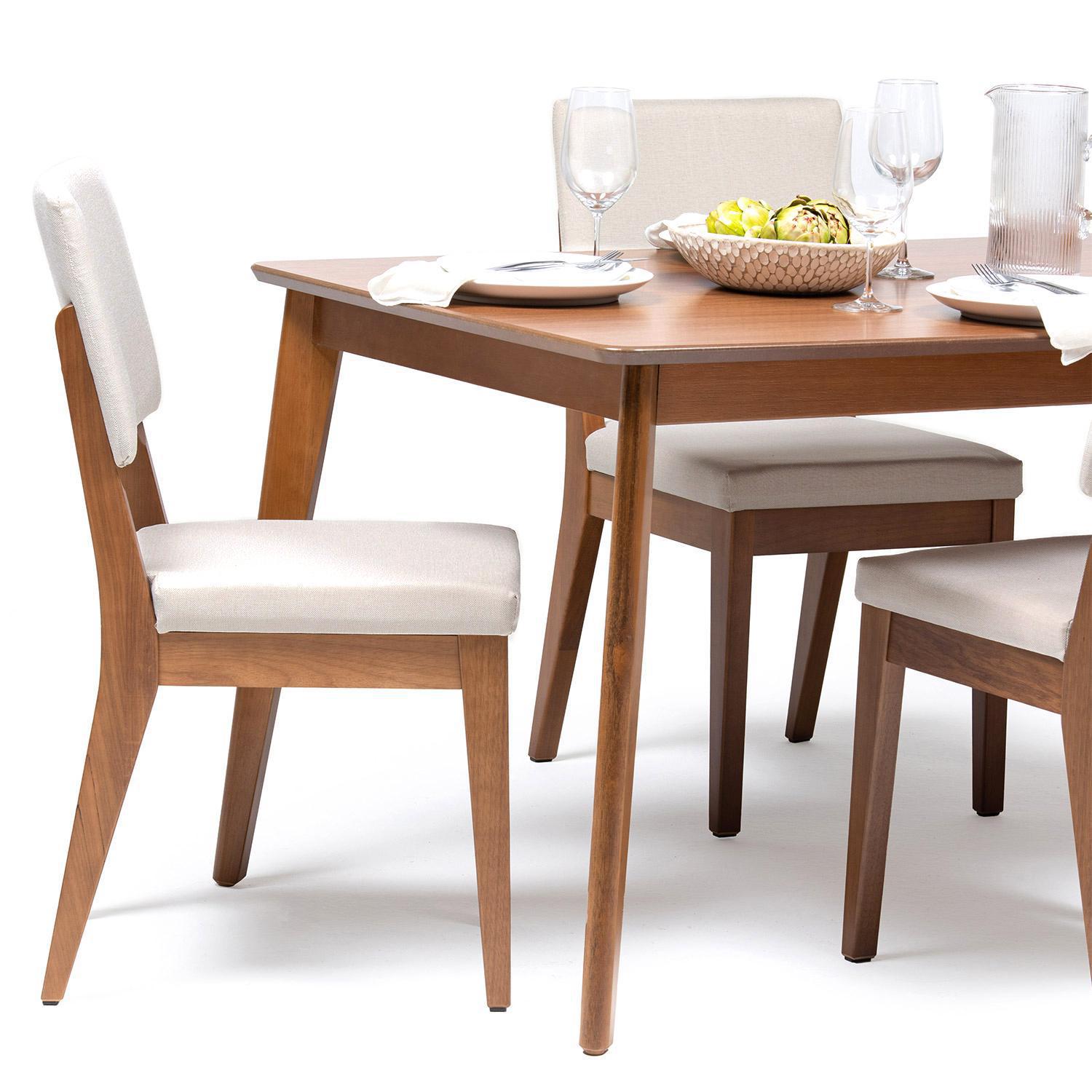 Comedor 4 Sillas Rectangular 89,5x76x180 cm Cafe Natural | Sodimac ...
