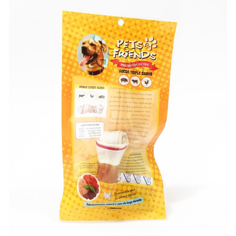 Hueso Triple para Perro Todas las edades vacuno, cerdo y gallina 0.9 kg ...