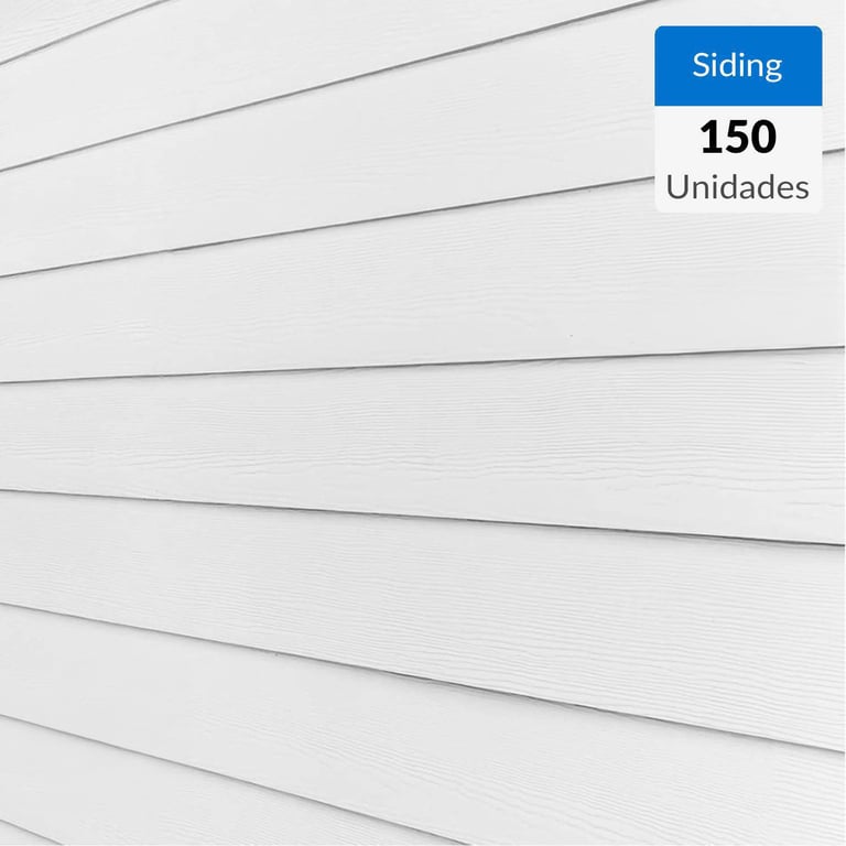 Pallet 150 Siding de 6x19x366 proyecto 70 m2 color blanco Volcanboard ...